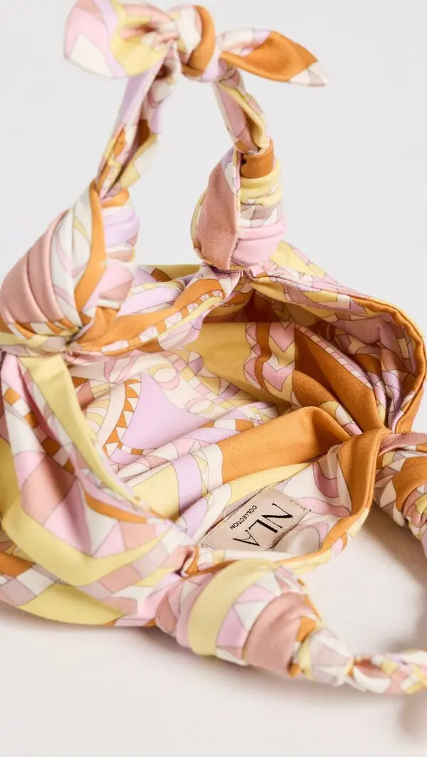 NLA COLLECTION Knot Bag - Orange Chevron