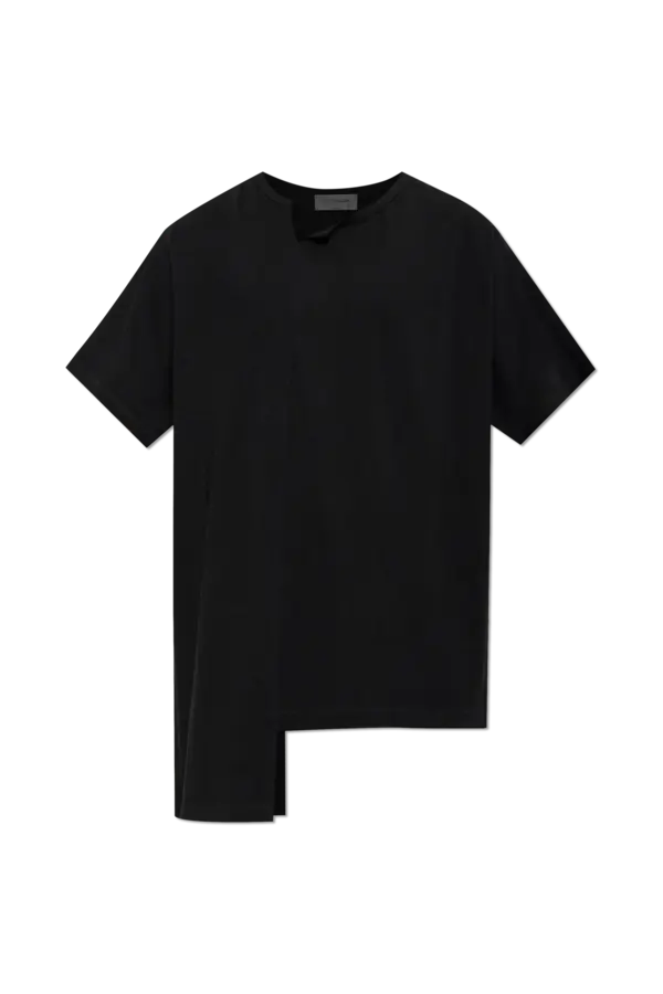 Yohji Yamamoto Asymmetrical Cut T-shirt - Black