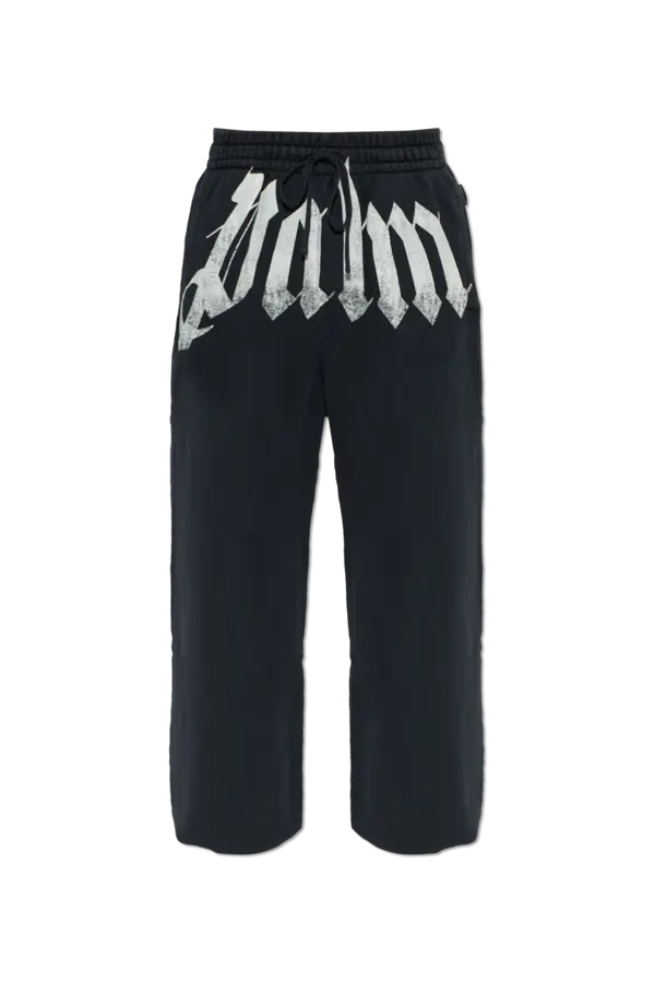 Palm Angels Sweatpants With Cuffed Legs - Grey