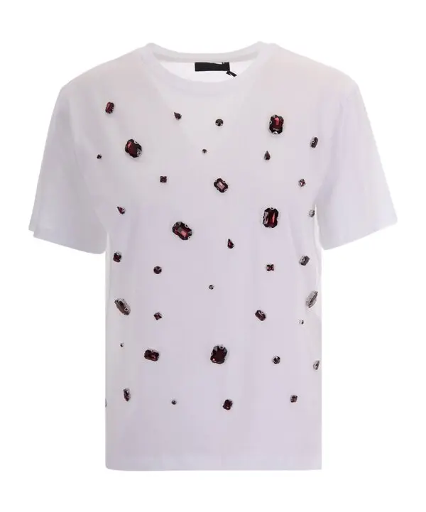 Liu Jo Embellished Crewneck T-shirt - White
