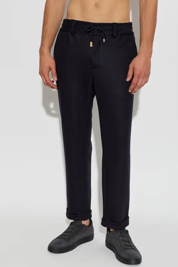 Eleventy Trousers With Rolled-up Legs