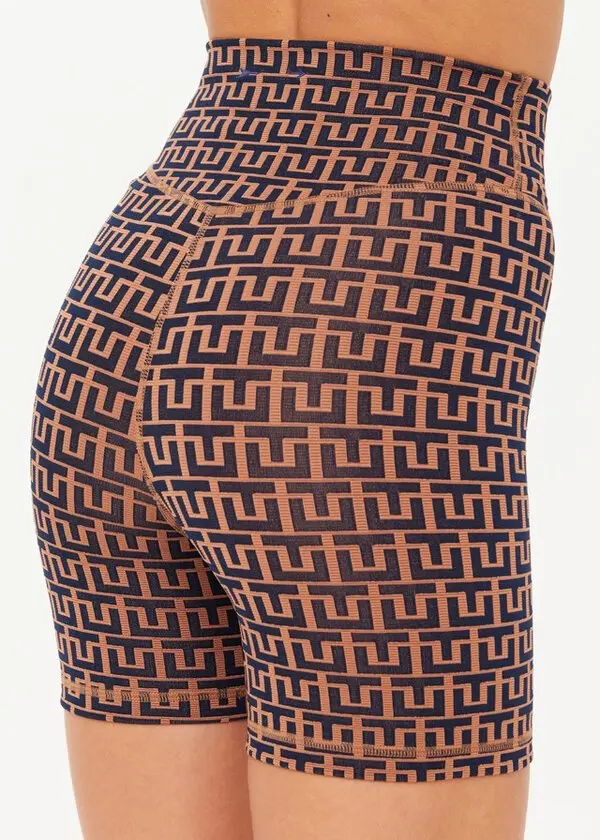 The Upside Castilla Patterned Activewear Shorts