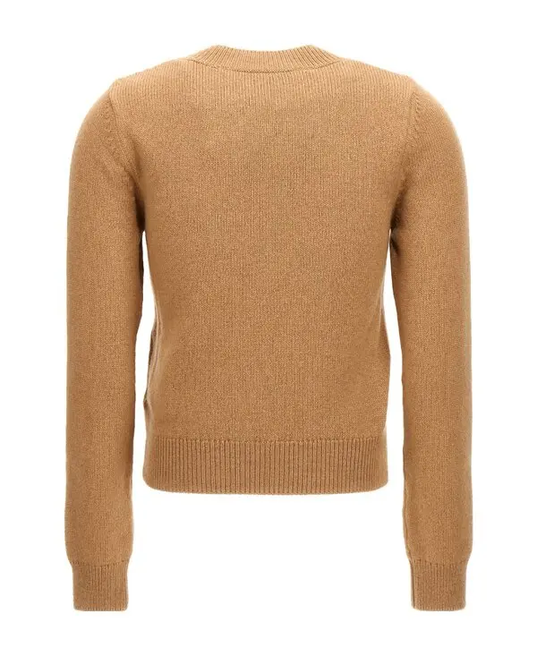Palm Angels Logo Embroidered Knitted Jumper
