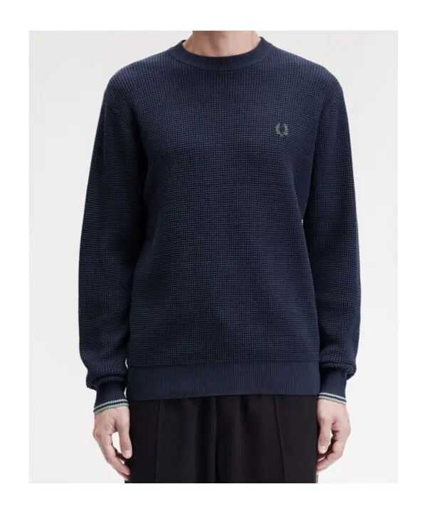 Fred Perry Waffle-knit Crewneck Jumper