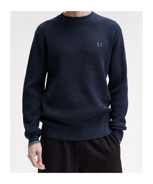 Fred Perry Waffle-knit Crewneck Jumper