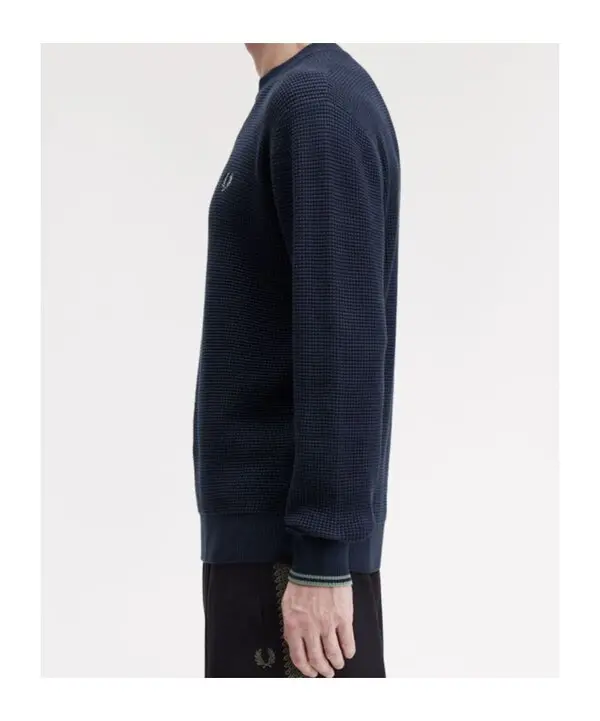 Fred Perry Waffle-knit Crewneck Jumper