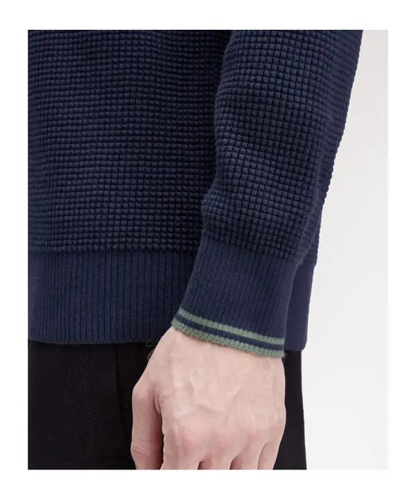 Fred Perry Waffle-knit Crewneck Jumper