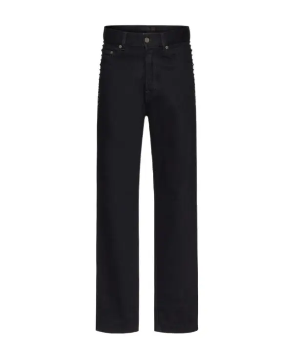 Valentino Garavani Stud Detailed Straight Leg Jeans - Black