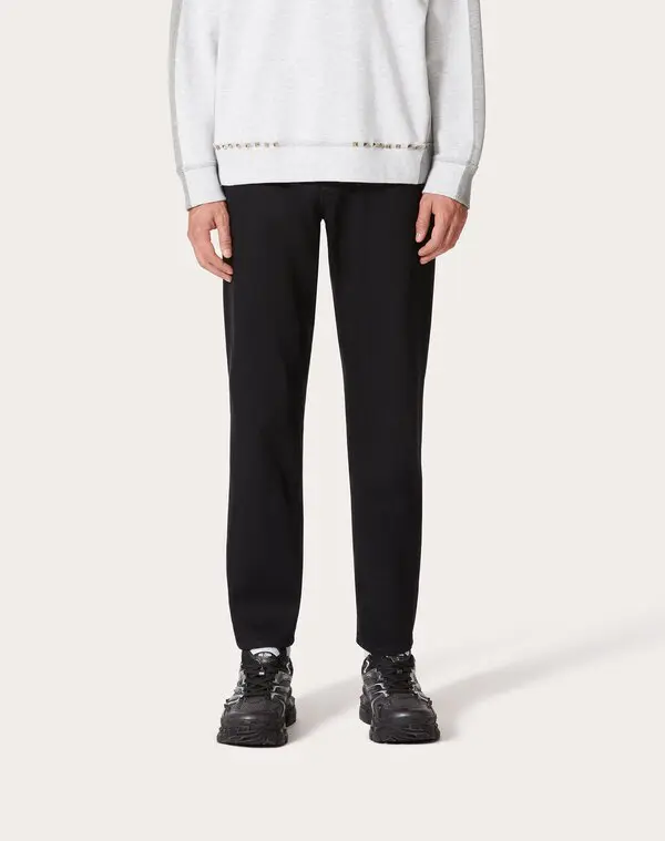 Valentino Garavani Stud Detailed Straight Leg Jeans