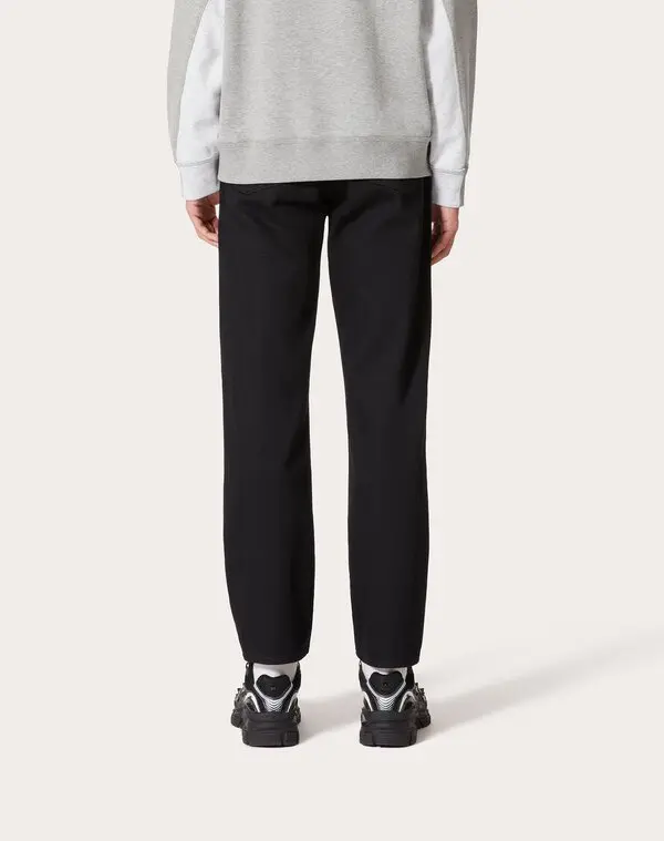 Valentino Garavani Stud Detailed Straight Leg Jeans