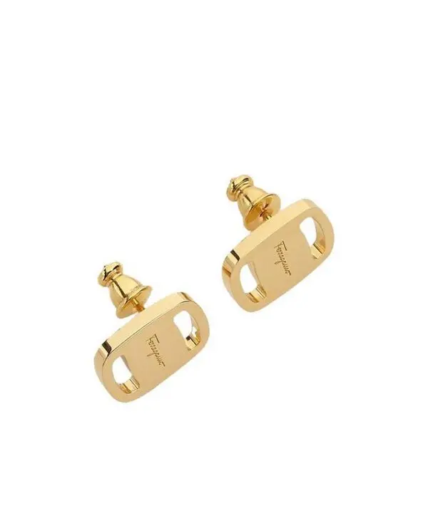 FERRAGAMO Logo Earrings - Yellow