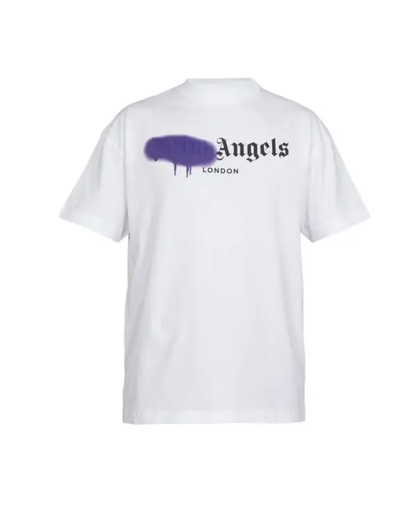 Palm Angels Spray Paint-print T-shirt - White