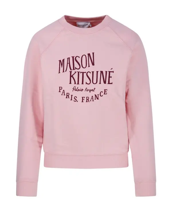 Maison Kitsuné Crewneck Sweatshirt With Logo Print