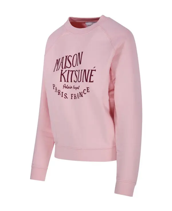 Maison Kitsuné Crewneck Sweatshirt With Logo Print