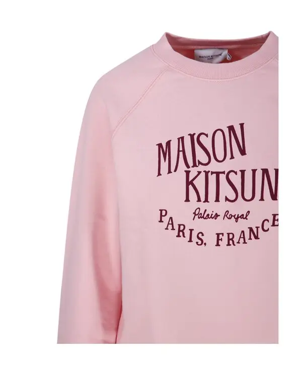 Maison Kitsuné Crewneck Sweatshirt With Logo Print