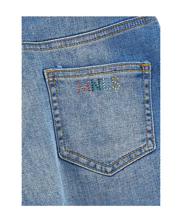 Monnalisa Star Embellished Denim Shorts