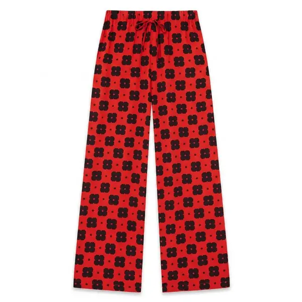 RITA ROW Floral Print Crepe Trousers