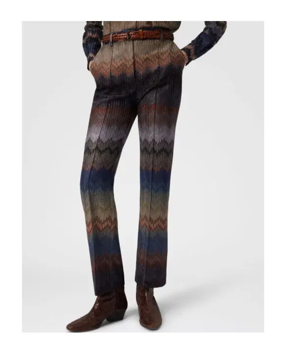 Missoni Trumpet Pants In Snake Pattern Knit