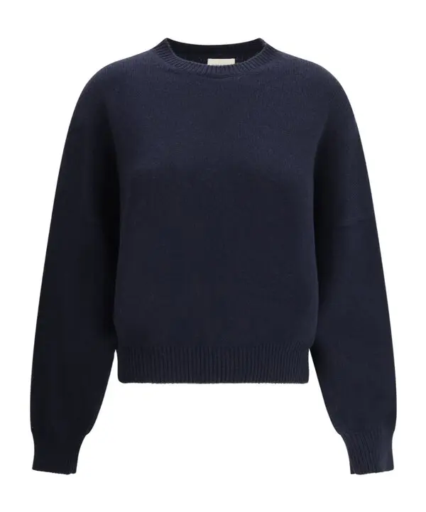 Khaite Crewneck Drop Shoulder Jumper - Black