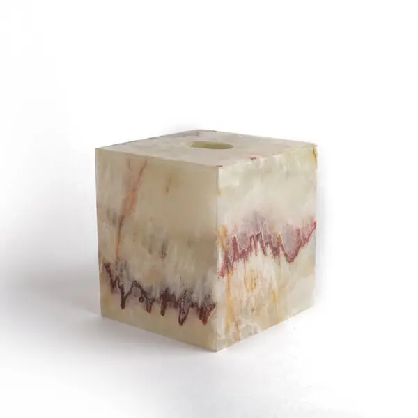 And Jacob Less Is More Tissue Box Marble Onyx - Green