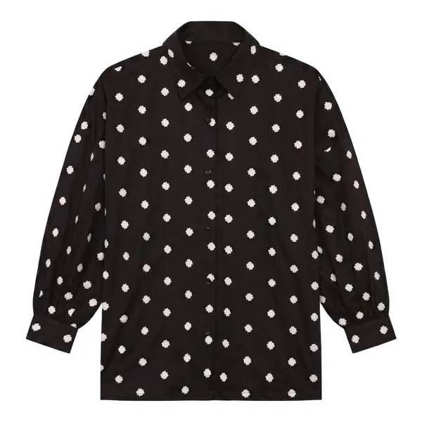 RITA ROW Lucca Embroidered Flower Shirt