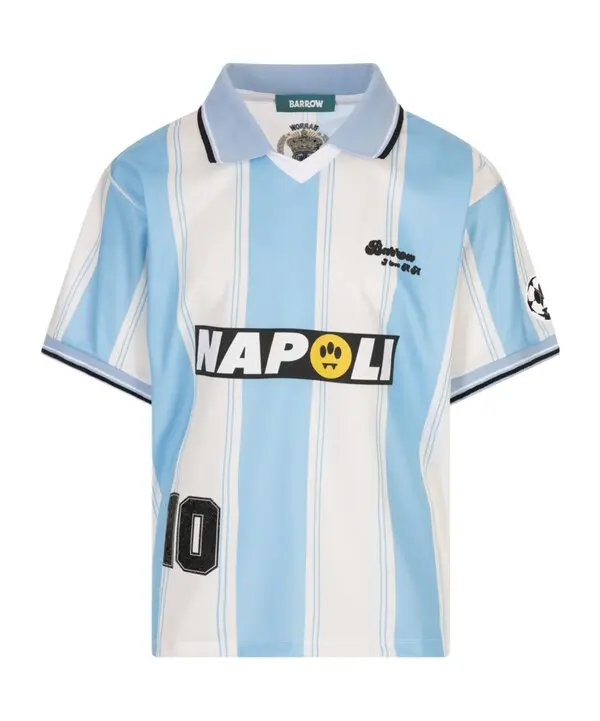 BARROW Logo Embroidered Striped Jersey - Blue