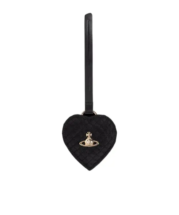 VIVIENNE WESTWOOD Heart Mirror Bag Charm - Black