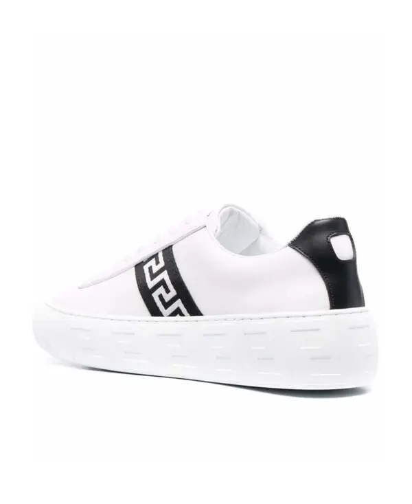 Versace Greca-printed Lace-up Sneakers