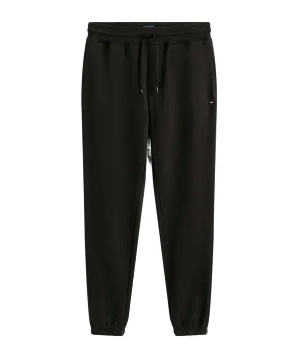Tommy Hilfiger Tommy Flag Embroidery Cuffed Slim Joggers - Black