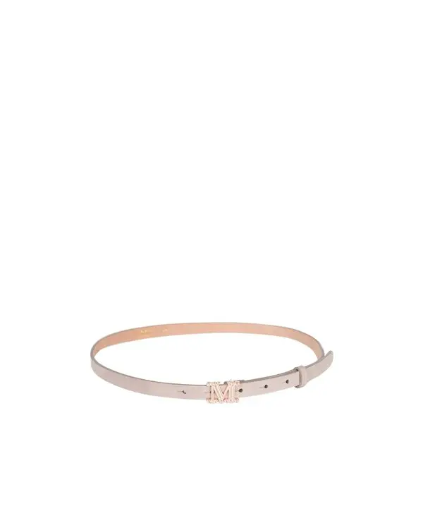 Max Mara Logo-plaque Buckle Belt - Nude