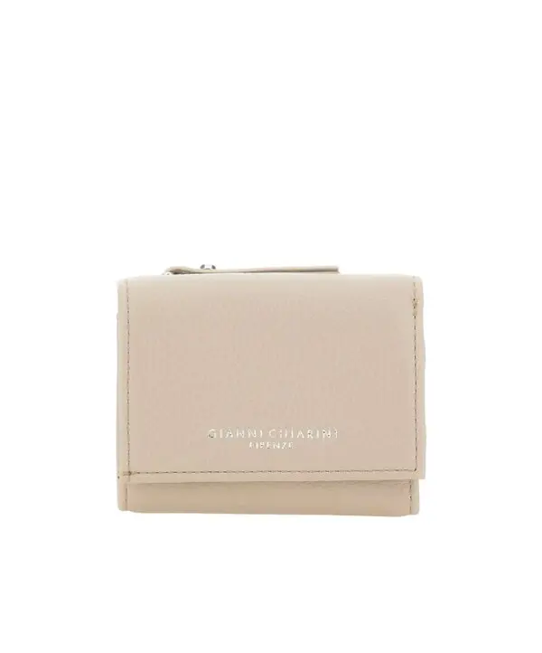 GIANNI CHIARINI Grain Trifold Wallet - Light Beige