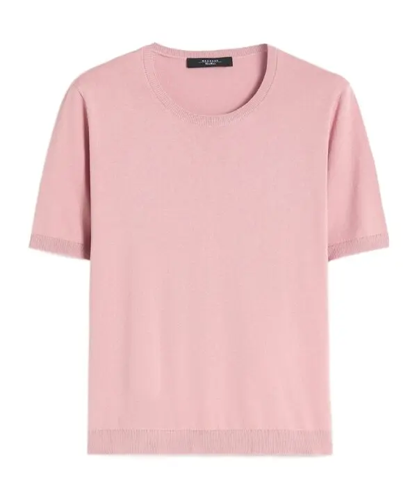 Max Mara Gabarra Short-sleeved Knitted Top - Pink