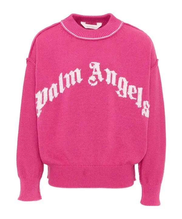Palm Angels Logo Knitwear - Fucsia