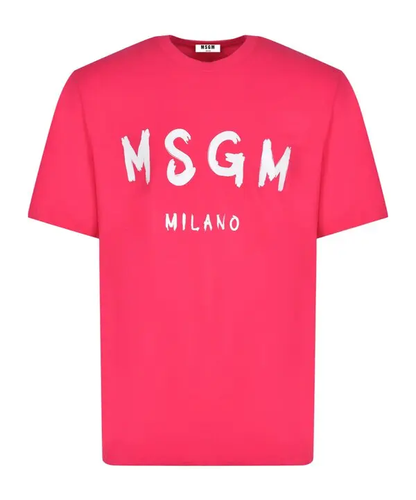 MSGM Logo Printed Crewneck T-shirt
