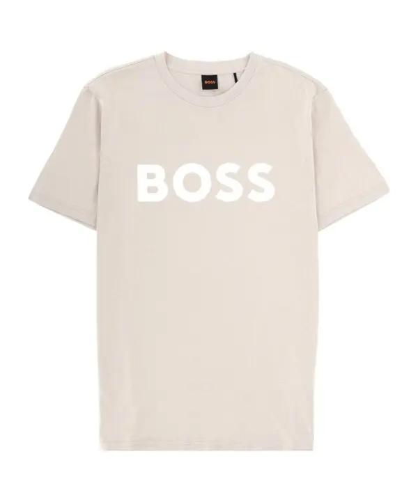 Hugo Boss Logo Printed Crewneck T-shirt - Grey