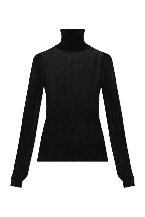 Zimmermann Transparent Turtleneck - Black