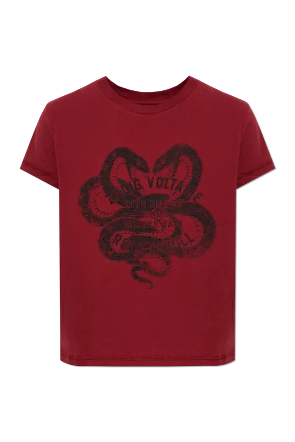 Zadig&Voltaire T-shirt With Print - Red