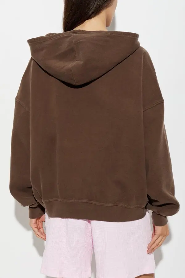 American Vintage Oversized Cotton Hoodie With Logo Detail