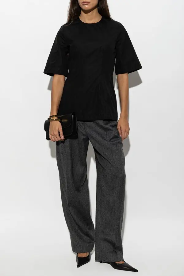 TOTEME Cotton Top With A Crew Neck