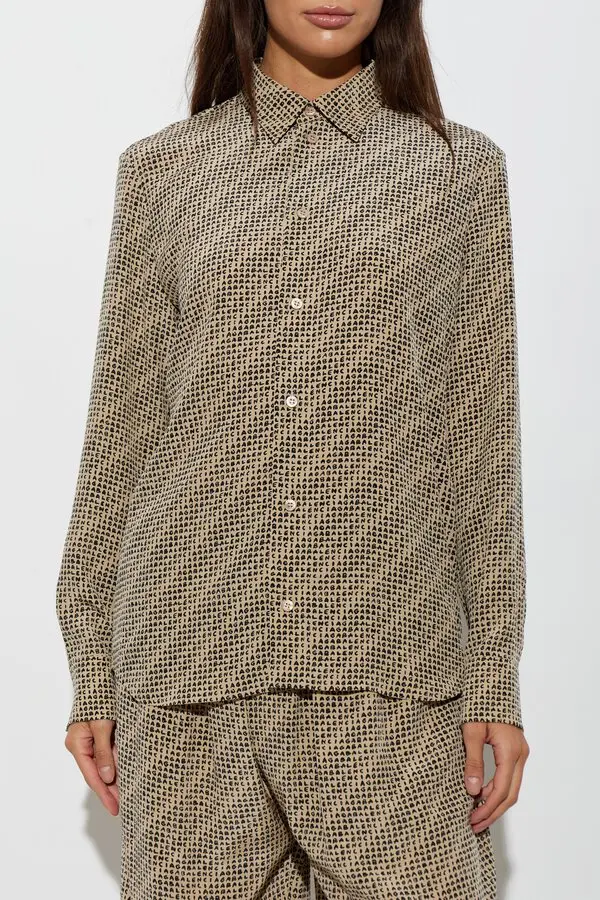 Balenciaga Silk Shirt With Monogram
