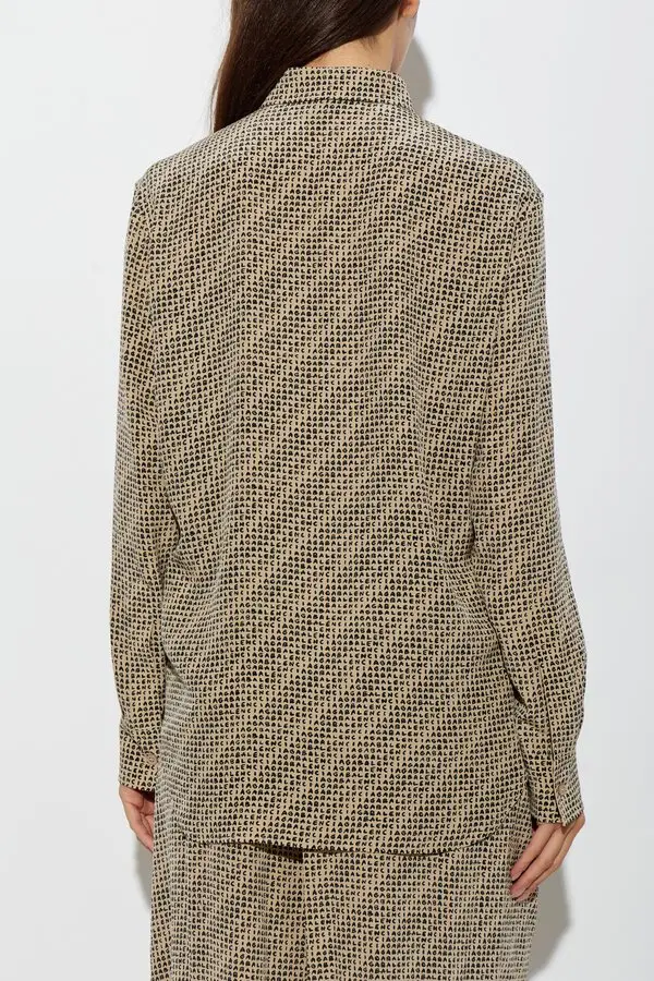 Balenciaga Silk Shirt With Monogram