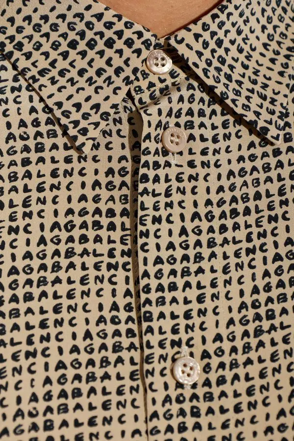 Balenciaga Silk Shirt With Monogram