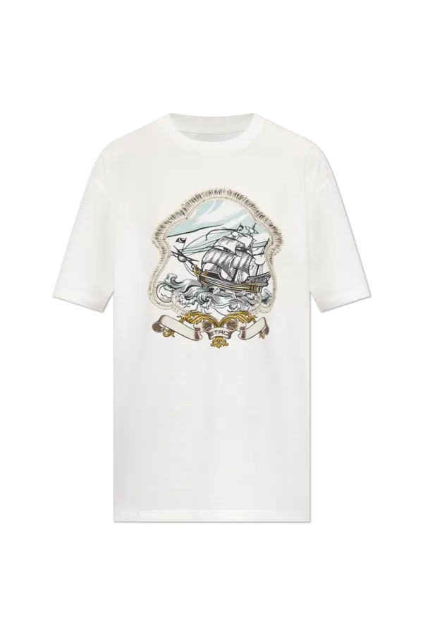 Etro Cotton T-shirt With Print - White
