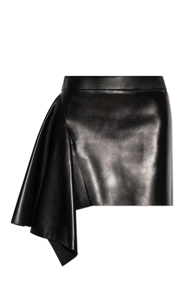 Givenchy Asymmetrical Leather Skirt - Black