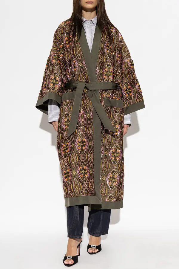 Etro Coat With Appliqués