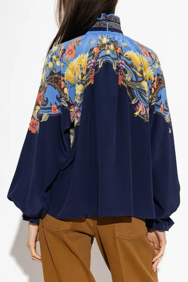 Etro Silk Shirt With Floral Motif