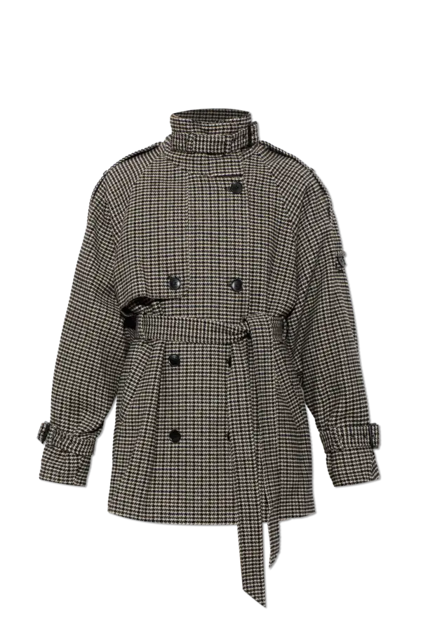 GESTUZ Gzavic Midi’ Coat With Belt - Brown