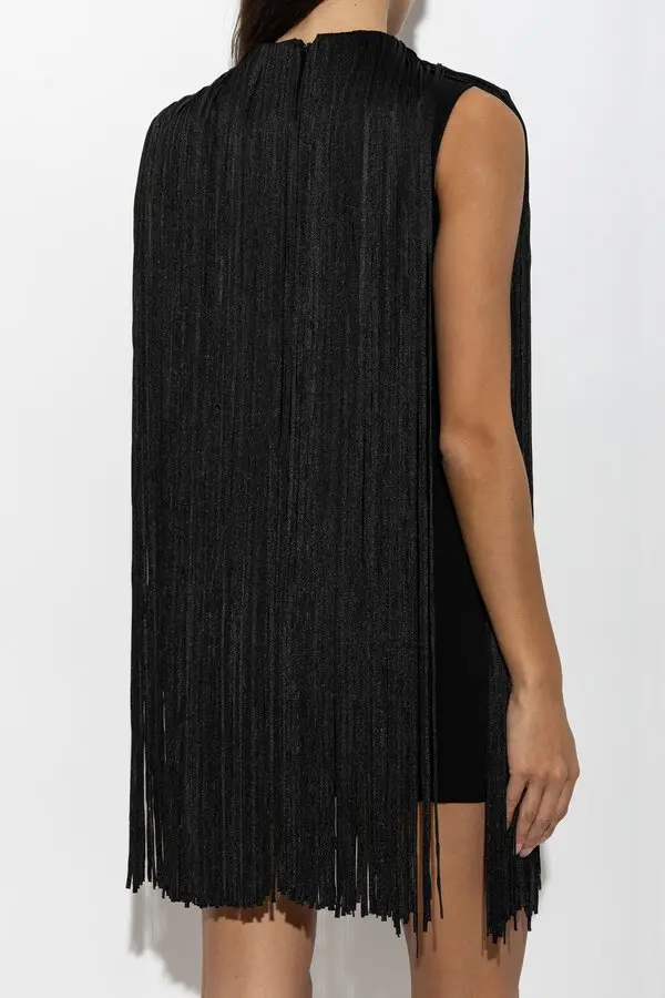 Cult Gaia Monica" Dress With Vertical Fringe Detail