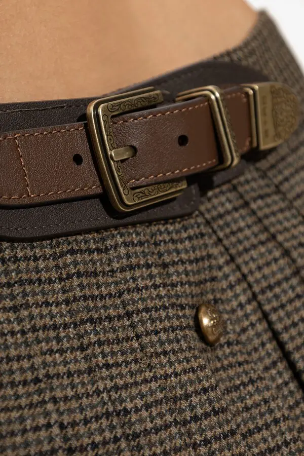 Etro Wool Skirt With An Integrated Belt
