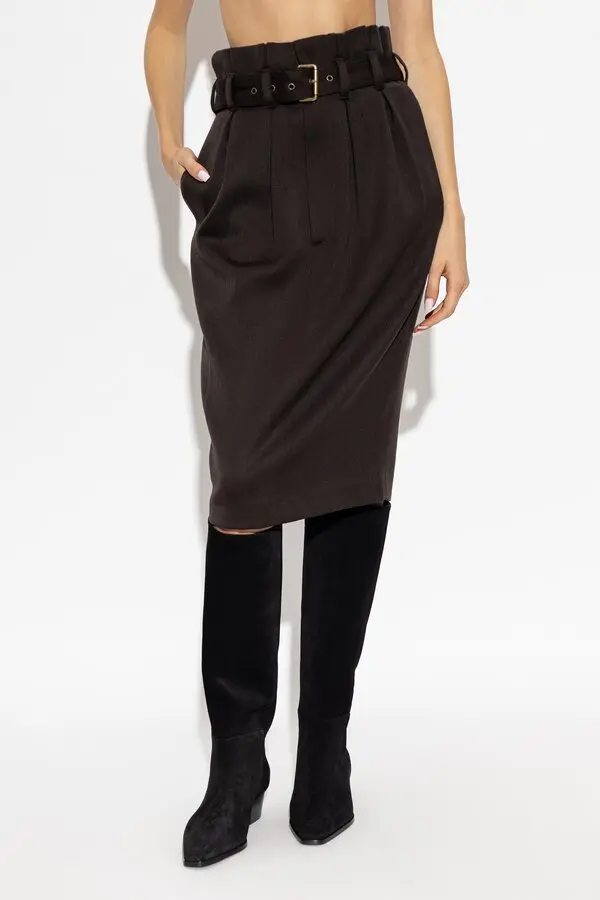 Etro Wool Skirt With Belt